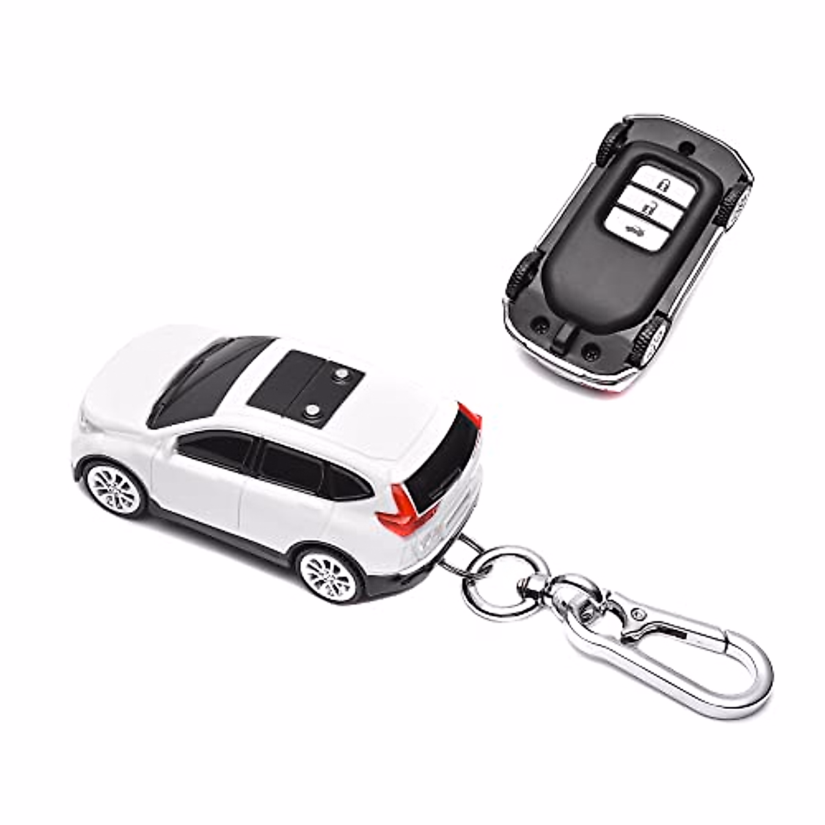Honda Key Fob Cover - Case Compatible with Accord, Civic, CRV, Pilot, Odyssey, Passport - Smart Remote Key - Light White