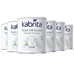 Kabrita Goat Milk Toddler Formula - Easy to Digest Baby Formula 12-24 Months - Contains Vitamin C, D, Iron, DHA, Non-GMO - Gentle on Sensitive Tummies - Formula Supporting Gut Health & Sleep - 14Oz (Pack of 6)