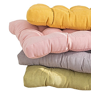 WJXBoos Chair Pads Dining Chair Cushion with Ties,Soft Thick Seat Pads Tatami Cushion Futons Pillow for Office,Home or Car Sitting (Blue1,24"*24"*4")