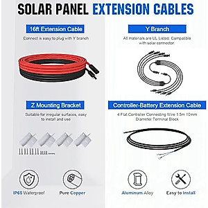 ECO-WORTHY 400 Watt 12 Volt Premium Solar Panel Kit :4pcs 100W Solar Panel+ 40A MPPT Charge Controller+ Bluetooth Module+ Mounting Z Brackets, 400W 12V Solar Power Off Grid System for Home, RV, Boat.