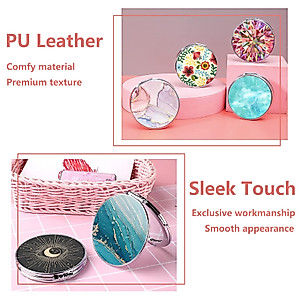 Acedada Compact Mirror, Pocket Mirror, Small Mirror for Purse, Portable Mini Travel Makeup Mirror, Folding Handheld Double-Sided 1x/2x Magnifying Compact Mirror for Women Girls - Eye