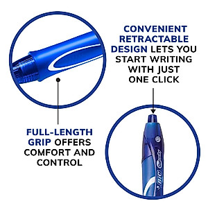 BIC RGLCG11BE Gel-ocity Quick Dry Retractable Gel, Blue Ink, Medium, 1 Dozen