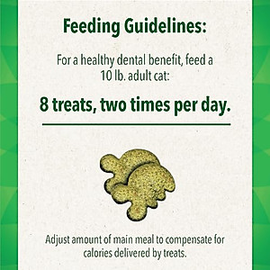 FELINE GREENIES Natural Dental Care Cat Treats Oven Roasted Chicken Flavor, 21 oz. Tub