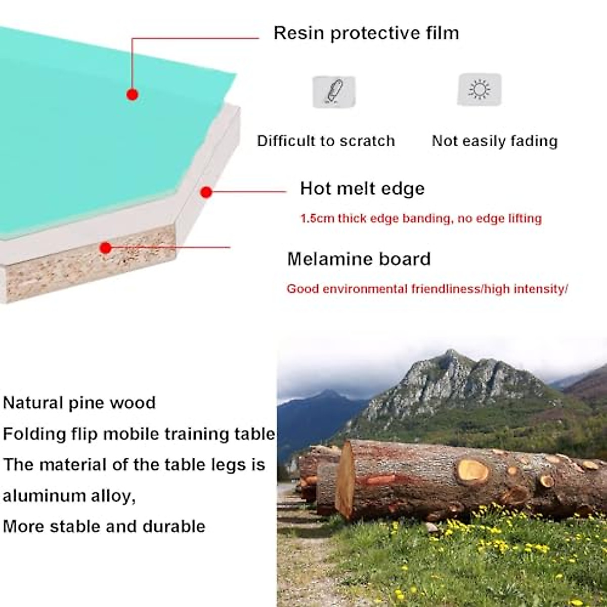 DRemdo 4/8 Person Conference Tables Meeting Tables Seminar Tables Compact Space Maximum ，Office Reception Square Table- Coffee Table Space-Saving Conference Table Dining Table for Business Meetings Ro
