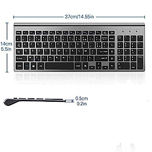 Big Keyboard Wireless Keyboard and Mouse Combination Slim 2.4G Silent Compact Scissors Key Desktop Laptop Keyboard