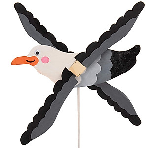 Baker Ross AT839 Seagull Wooden Windmill Kits - Pack of 2, for Kids Arts and Crafts Projects