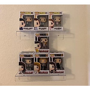 CY craft 6 PCS Acrylic Invisible Floating Bookshelf for Kids Room,15 inch Modern Picture Ledge Display Toy Storage Wall Shelf 5MM Thick U Shelves Storage Rack