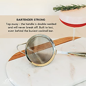 A Bar Above Fine Mesh Strainer – Stainless Steel Strainer for Cocktail Set – Ergonomic, Durable Cocktail Strainer with Handle for Cocktails, Tea & More – Bar & Home Strainers for Kitchen