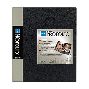 ITOYA 16 x 20 inches Original Art Presentation Book/Portfolio- for Art, Photography, and Documents - Pack of 2 + Scrapbooking Stickers 4 Pages of Emojis, Quotes, Letters & Numbers