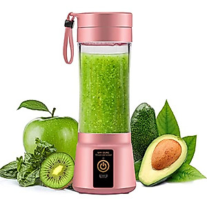 SERENITY HAIR SOLUTIONS Portable Blenders | Personal Blender for Shakes and Smoothies, Personal Size Blenders with Rechargeable USB, 380Ml Traveling Fruit Veggie Juicer Cup with 6 Blades, Great for Outdoors and Travel Batteries Not Included