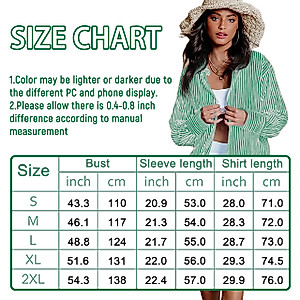 Diosun Womens Striped Button Down Shirts Classic Long Sleeve Stylish Collared Office Work Blouses Tops (Large, Grey)