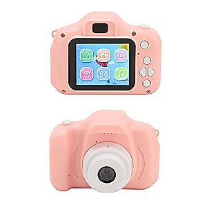 Kids Digital Camera, Cute 400mAh Battery Wide Applicability 1080P HD Video Multi Mode Filter Small Digital Camera Pink for Boys for Outdoor