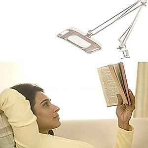 Magnifier, Makeup Light Magnifying Lamp with Stand Clamp Manicure Skincare Beauty Cosmetic Tattoo Manicure 10x Lighted Folding Magnifier Cold Light Salon Spa