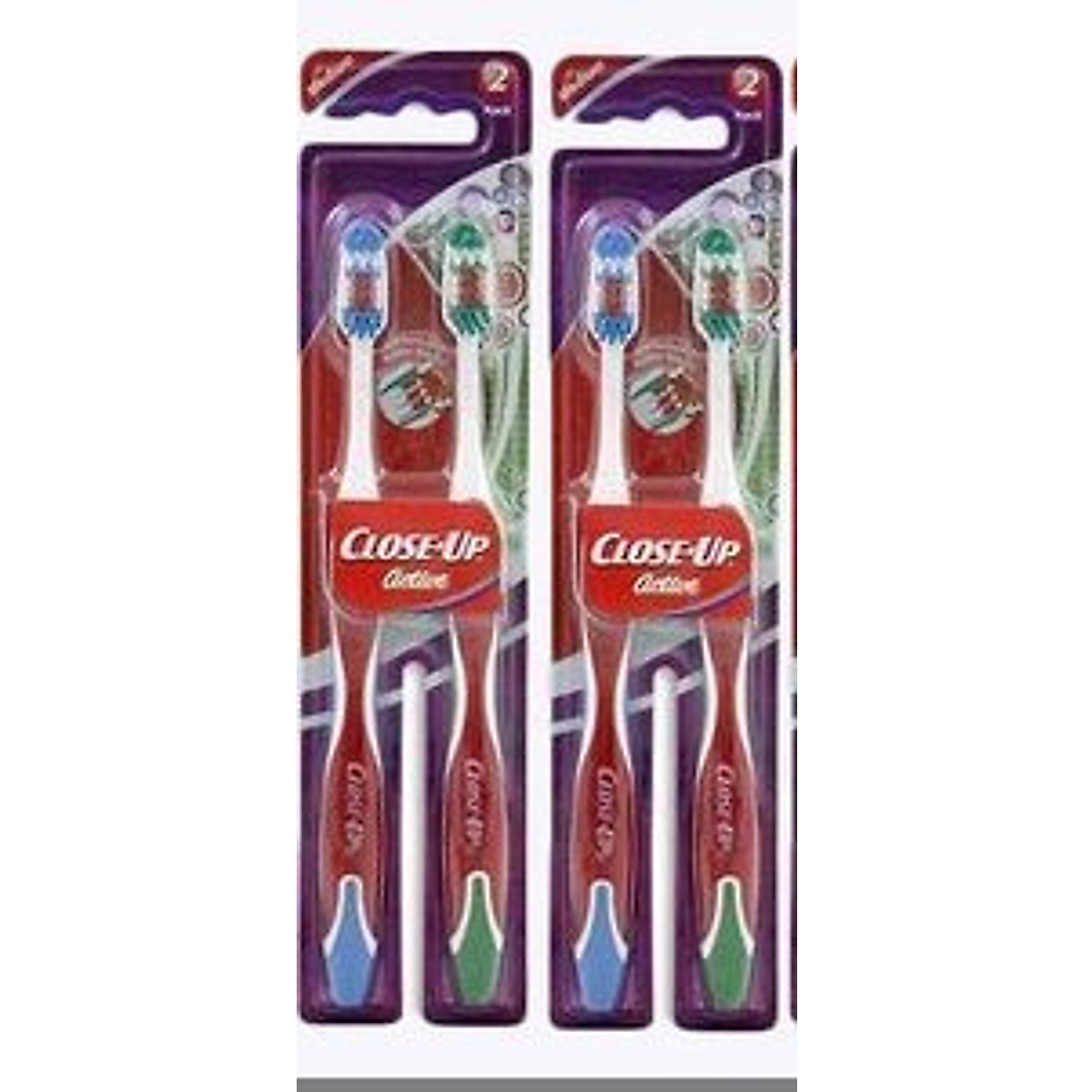 CLOSE-UP TOOTHBRUSH MED. ACTIVE 2-2 packs 4 brushes