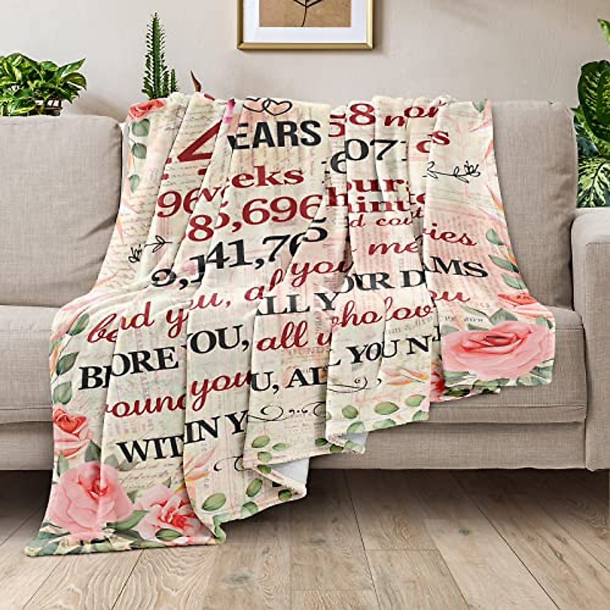 44th Birthday Gifts for Women Happy 44th Birthday Gifts for Her 44 Year Old Birthday Gifts for Women 44th Birthday Decorations for Women Bestie Wife Sister Mom Friends 44th Birthday Blanket 60"x 50"