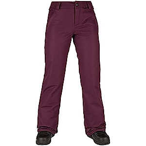 Volcom Women's Frochickie Insulated Lined Snow Pant, Merlot S2, X-Large
