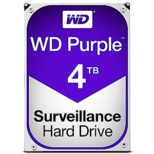 WD Purple 4TB Surveillance Hard Disk Drive - 5400 RPM Class SATA 6 Gb/s 64MB Cache 3.5 Inch - WD40PURX [Old Version]
