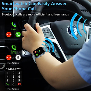 GECENinov Smart Watch, Activity Fitness Tracker with 1.54" Full Touch, Sleep Monitor, Heart Rate and Blood Oxygen Monitor, IP65 Waterproof Smartwatch Compatible with iPhone & Android Phones,Blue