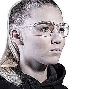 SolidWork Safety Glasses Clear Lens with Side Shields, Anti Fog, Anti Scratch, Anti-Glare, Protective Eyewear for Men & Women