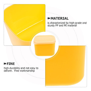UPKOCH Cream Cheese Plastic Cheese Storage Containers with Lid Cheese Slice Holder Airtight Cheese Box for Fridge Kitchen Counter Yellow L Mini Fridge