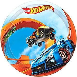 Hot Wheels Wild Racer Party Supplies Bundle Pack includes 24 Dessert Paper Plates