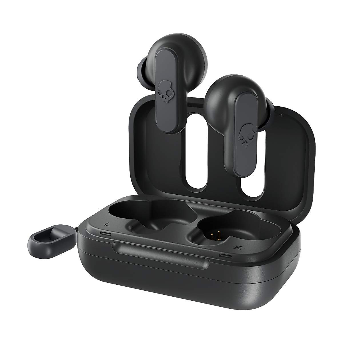 Skullcandy Dime In-Ear Wireless Earbuds, 12 Hr Battery, Microphone, Works with iPhone Android and Bluetooth Devices - Chill Grey