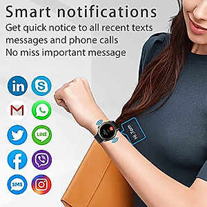 AHWOO Smart Watches for Men Women(Make/Answer Call)，Activity Trackers and Smartwatches with Heart Rate,Sleep,Blood Oxygen Monitor，Waterproof Fitness Smart Watch for Android iPhone Compatible