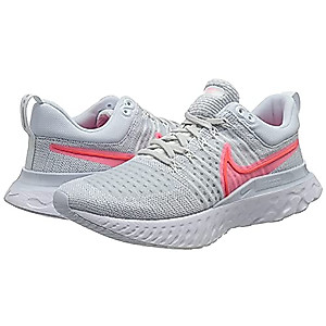 Nike React Infinity Run Flyknit Women's Running Shoe,Pure Platinum/Sunset Pulse/Football Grey/Bright Crimson, 8.5 M