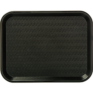 Carlisle FoodService Products CT101403 Cafe Standard Plastic Cafeteria/Fast Food Tray, NSF Certified, BPA Free, 14" Length x 10" Width, Black
