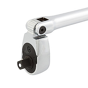 Steelman 18-Inch Long, 3/8-Inch Drive, 72-tooth Flex-Head Ratchet, Quick Release, Polished Chrome Finish, Chrome-vanadium Steel