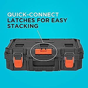 beyond by BLACK+DECKER BLACK+DECKER BDST60500APB Stackable Storage System - 3 Piece Set (Small Toolbox, Deep Toolbox, and Rolling Tote)