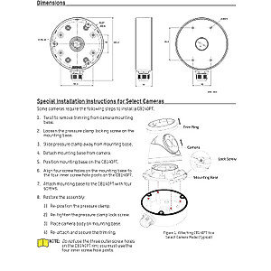 CB140PT LTB701 DS-1280ZJ-DM21 Wall Mount Bracket for DS-2CD2358G1-I, DS-2CD2347G1-LU, DS-2CD2347G2-LU and DS-2CD2387G2-LU