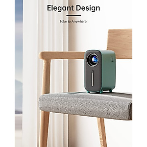 Mini Projector, HISION Bluetooth Projector 1080P Projector 4K Movie Projector Portable Home TV Projector 8500L Outdoor Video LED Projector Compatible with TV Stick Laptop Phone Tablet HDMI USB DVD H7