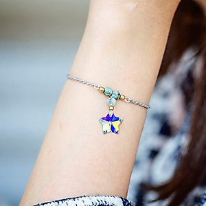 80 Pieces AB Crystal Beads Charms Butterfly Heart Star Flower Glass Crystal Beads Mixed Shape Loose Beads Crystal Pendants for Bracelets Necklace Earrings Jewelry Craft Making