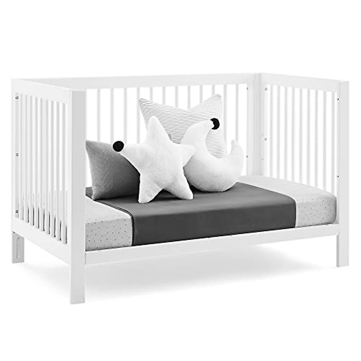 GAP babyGap Charlie 6-in-1 Convertible Crib - Greenguard Gold Certified, Bianca White
