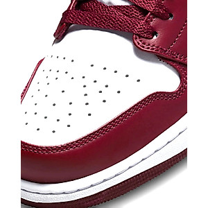 Jordan Men's Air Jordan 1 Low Sneaker, Cherrywood Red/Cement Grey, 10.5