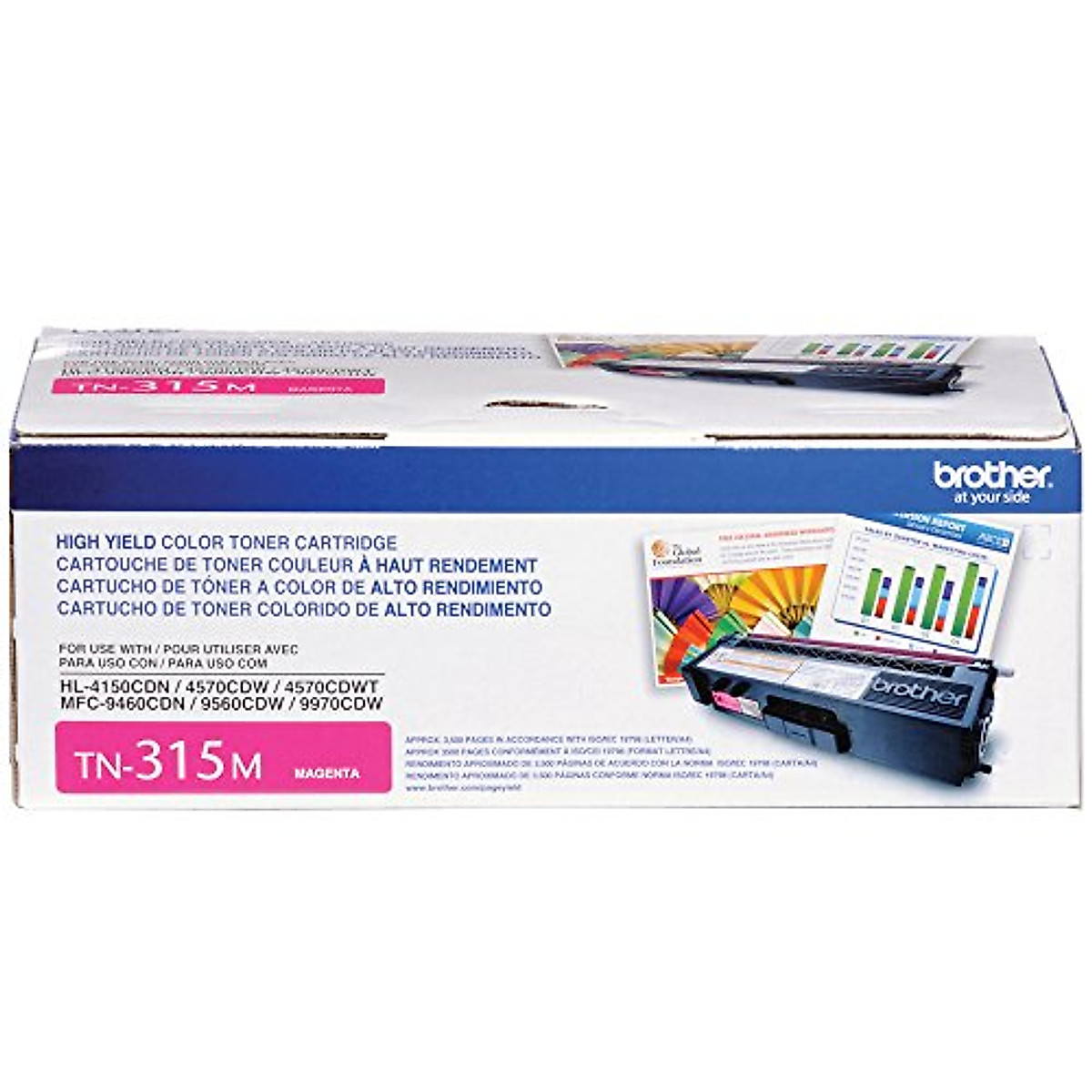 Brother TN315M Magenta Original Toner High Yield (3,500 Yield)