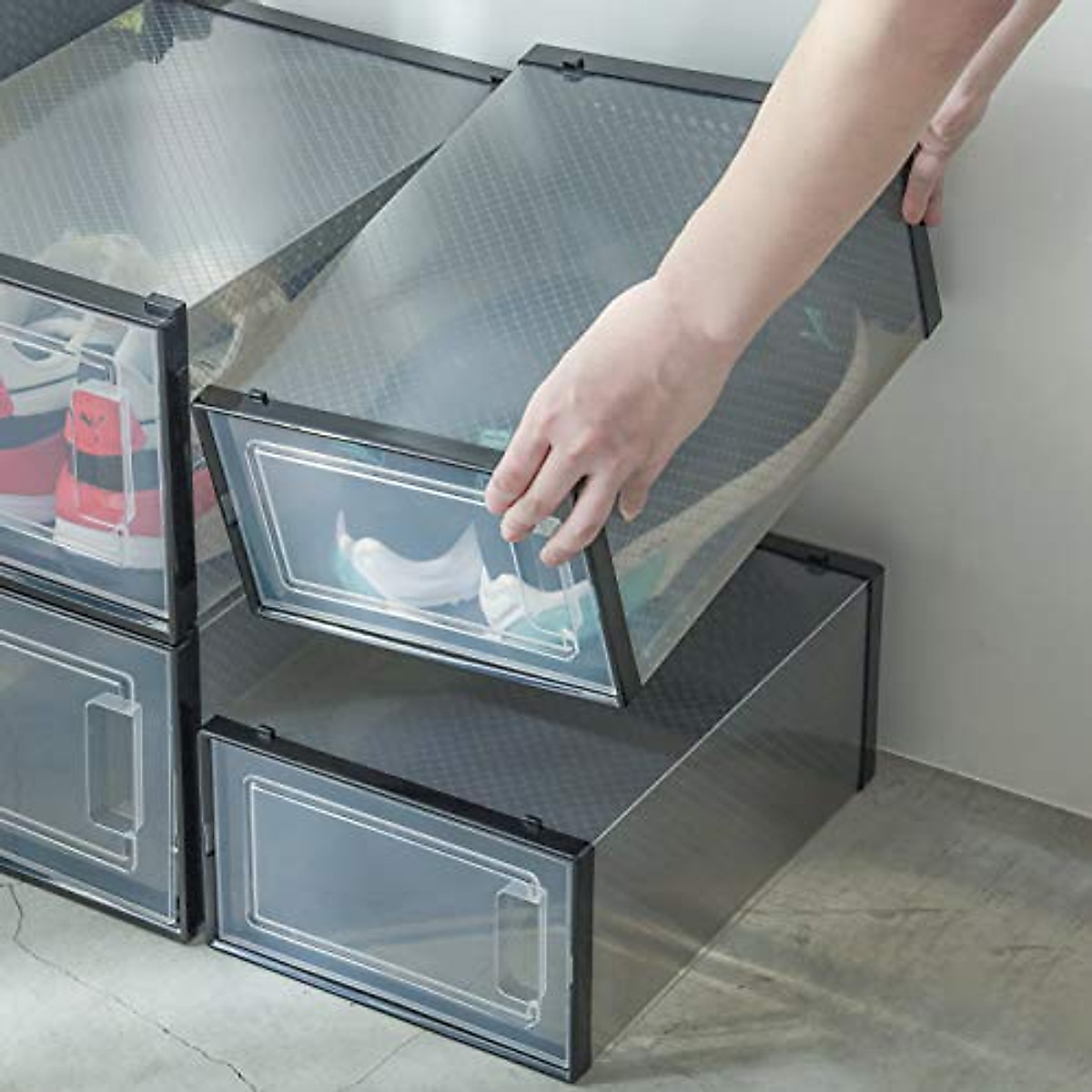 パール金属(PEARL METAL) AZ-5082 Shoe Box, Lサイズ, BLKP Black