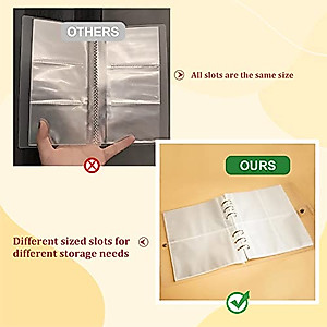 Transparent Jewelry Storage Book with Anti-Oxidation Pockets, Jewlwey Organizer Album New Generation, Various Sized Grid, Detachable, for Earrings, Necklace, Stud, Bracelets, and Rings for Travel
