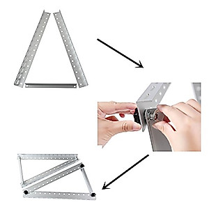 Adjustable Solar Panel Mount Mounting Rack Bracket Set Rack Folding Tilt Legs, Boat, RV, Roof Off Grid (40.5 - inch Length)