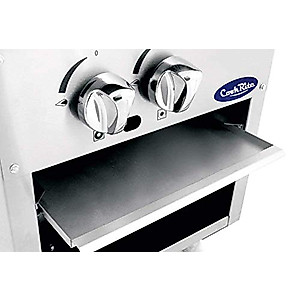 Cook Rite ATSP-18-1L Single Stock Pot Stove Natural Gas Stainless Steel Countertop Portable Commercial Gas Burner Range - 80,000 BTU