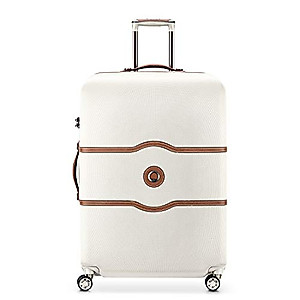DELSEY Paris Chatelet Hard+ Hardside Luggage with Spinner Wheels, Champagne White, 2 Piece Set 21/28