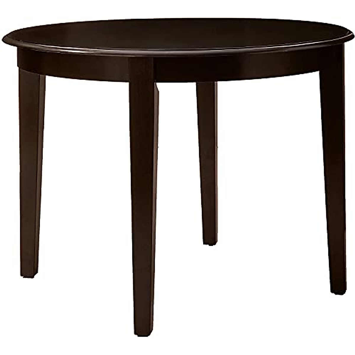 East West Furniture BOT-CAP-T Boston Round Modern Dining Table for Small Spaces, 42x42 Inch, Cappuccino