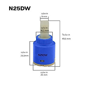 Ousun 25mm Faucet Cartridge Replacement, CUPC Certified, Single Handle Faucet Valve for Kohler GP1093674 25mm Cartridge Sub Assembly, N25DW, N25D