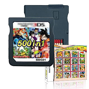 500 in 1 Game Cartridge Classic Nostalgic Games Pack Retro Game Combo Compatible Support with Handheld Dual Screen Console