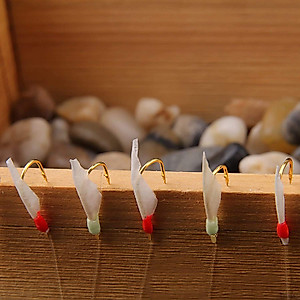 OROOTL Fishing Bait Rigs Saltwater, 6 Packs Surf Fishing Rigs with Sharp Hooks Fish Skin Feather Swivel Snap Glow Saltwater Lures Sea Bass Cod Herring Hook Rig Size 4 6 8