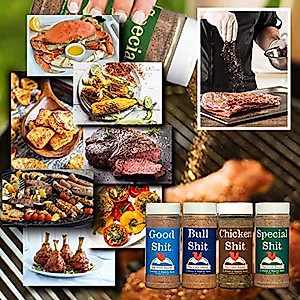 Big Cock Ranch Gourmet Seasoning Bundle All-Purpose Special 13oz, Bull for Steak, Good Sweet N' Salty 11oz and Chicken Gluten-Free and No MSG