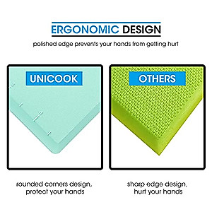 Unicook Dough Scraper, Flexible Bowl Scraper, Nonslip Bench Cutter with Measurement, Pastry Chopper, Multipurpose Kitchen Tool for Dough, Pastry, Pizza, Bread, Baking, Cake and More, 2 Pack