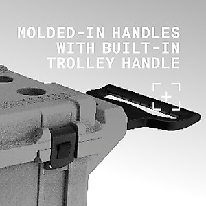 Pelican 80QT Elite Wheeled Cooler (Tan) | 58 Can Capacity with Ice | 10 Day Ice Retention | Built-in Bottle Opener | Guaranteed for Life