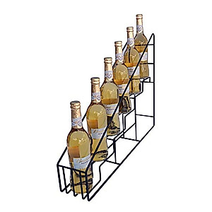 FixtureDisplays® Coffee Syrup Bottle Rack Wire Rack Bottle Glorifier Display Stand Rack Bar Liquor Display 10031-NPF